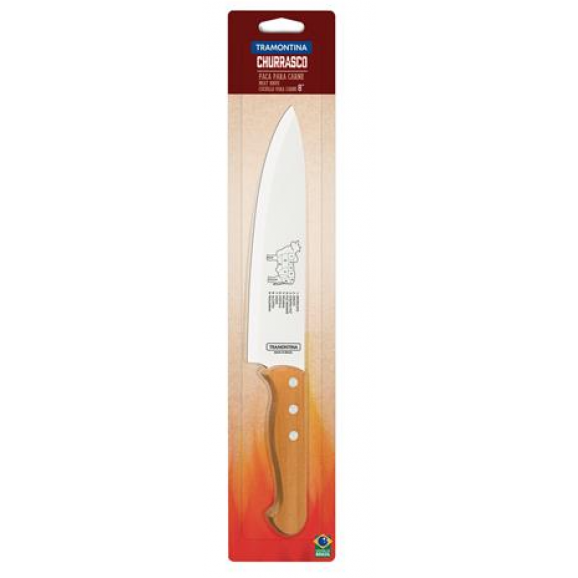 Faca Para Churrasco Inox Com Cabo de Madeira - Tramontina